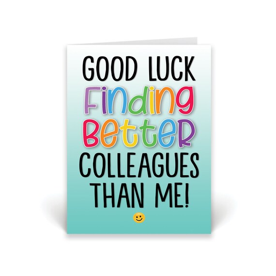 Funny Leaving Card for Colleague New Job Congratulations - Etsy