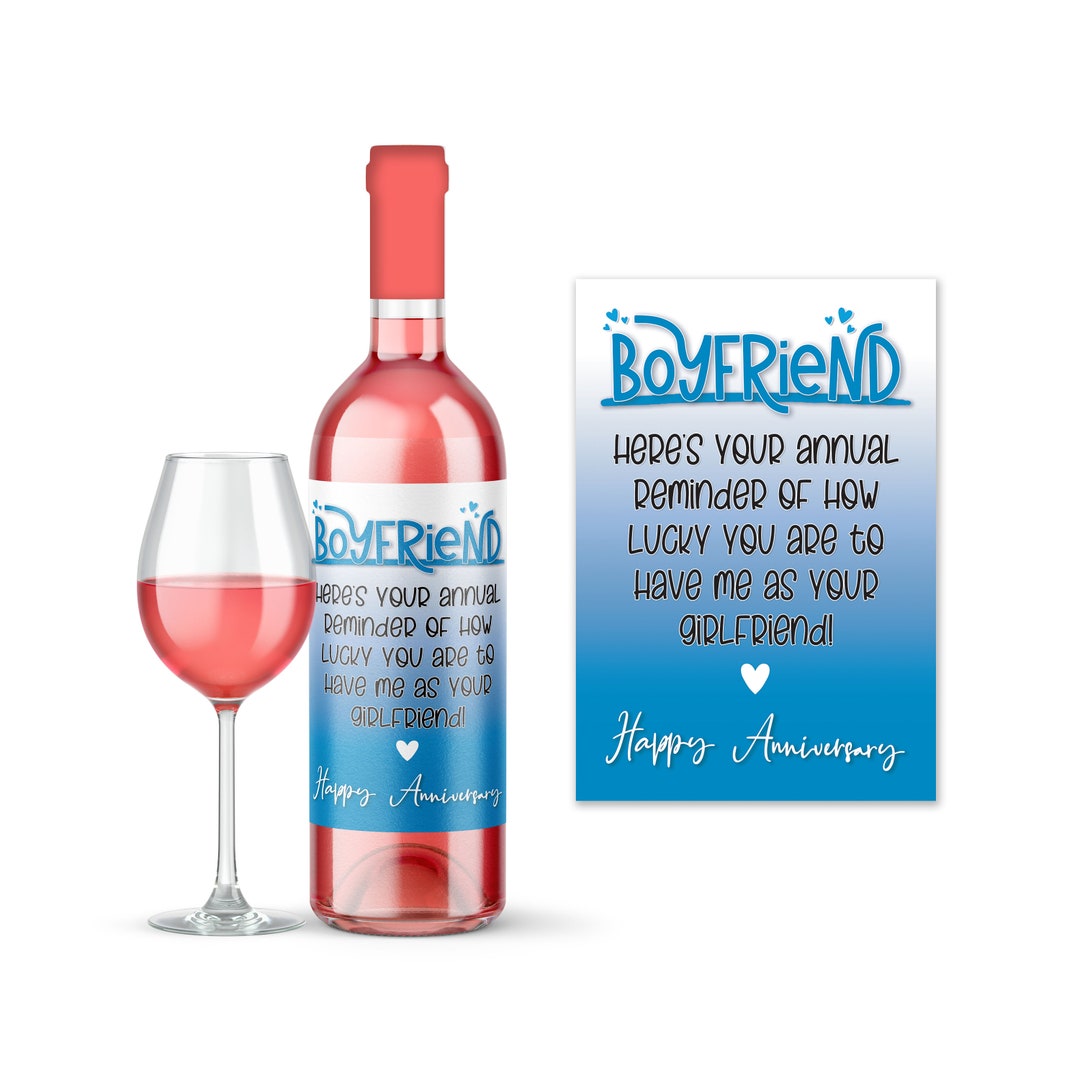 Funny Wine Label - Funny Anniversary Gift Boyfriend Joke Present ...