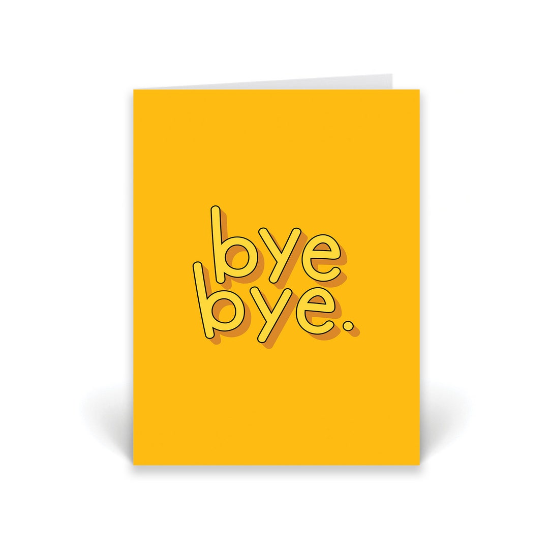 Leaving Work Card - New Job Cards - Leaving Cards - Bye Bye - Good Luck ...