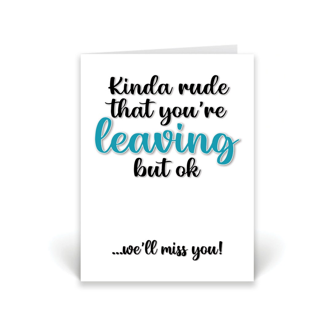 Funny Leaving Card for Colleague New Job Congratulations Card Good Luck ...