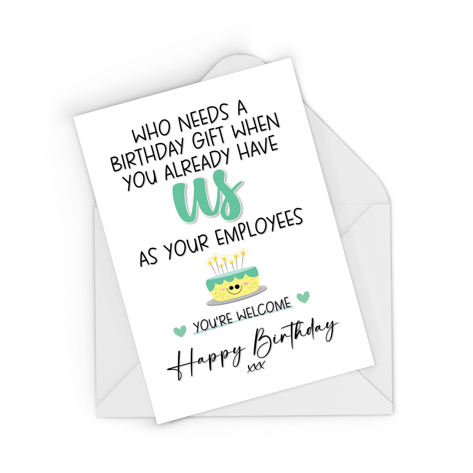 Boss Birthday Card Funny Boss Manager Birthday Card Who - Etsy UK