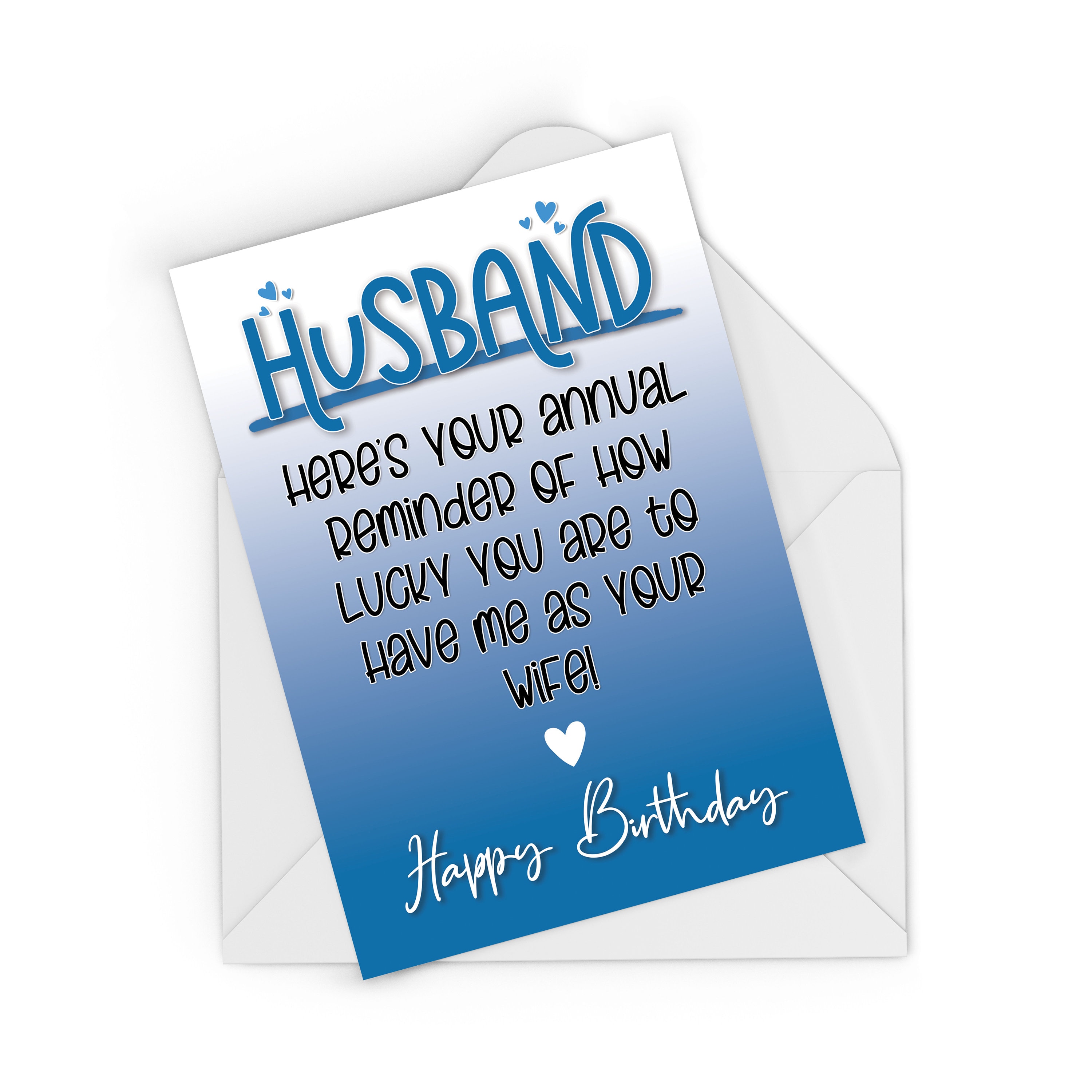 Funny Husband Birthday Card Joke Cheeky Banter Card Happy - Etsy
