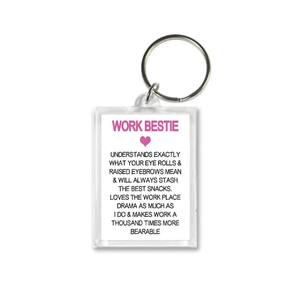 Work Bestie Keyring Gift Work Colleague Birthday - Etsy