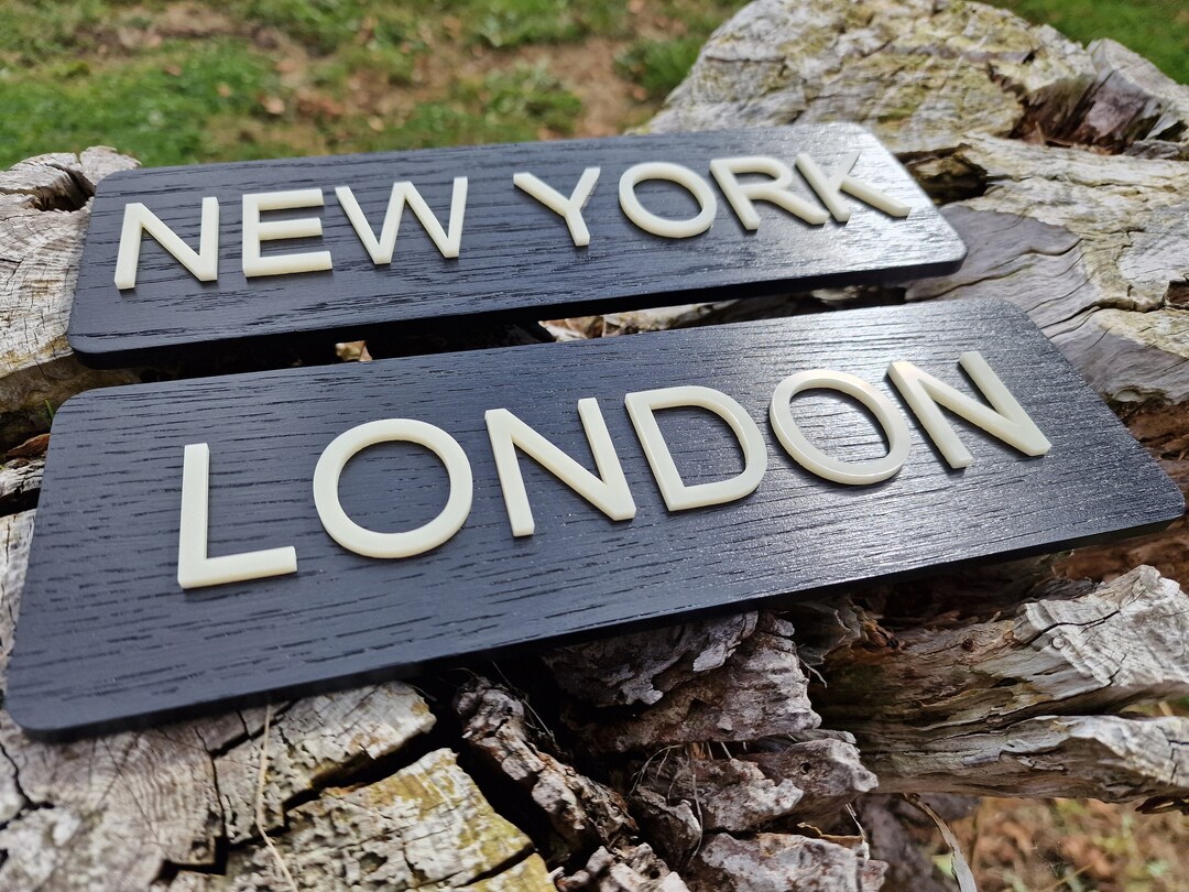 World Clock Sign With Milk White Letters, Time Zone Sign for Office ...