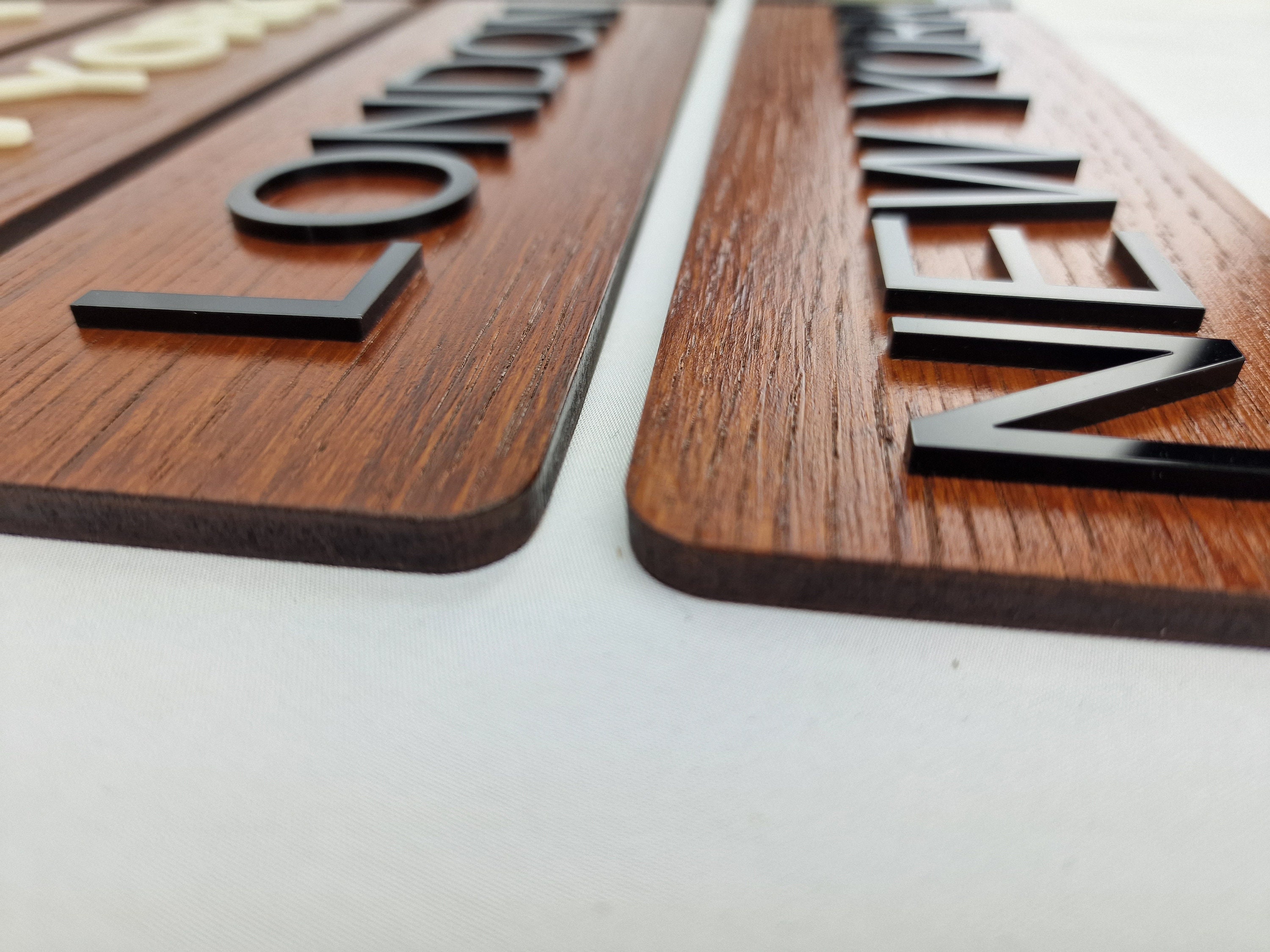 World Clock Sign With Black Letters Time Zone Sign for - Etsy UK