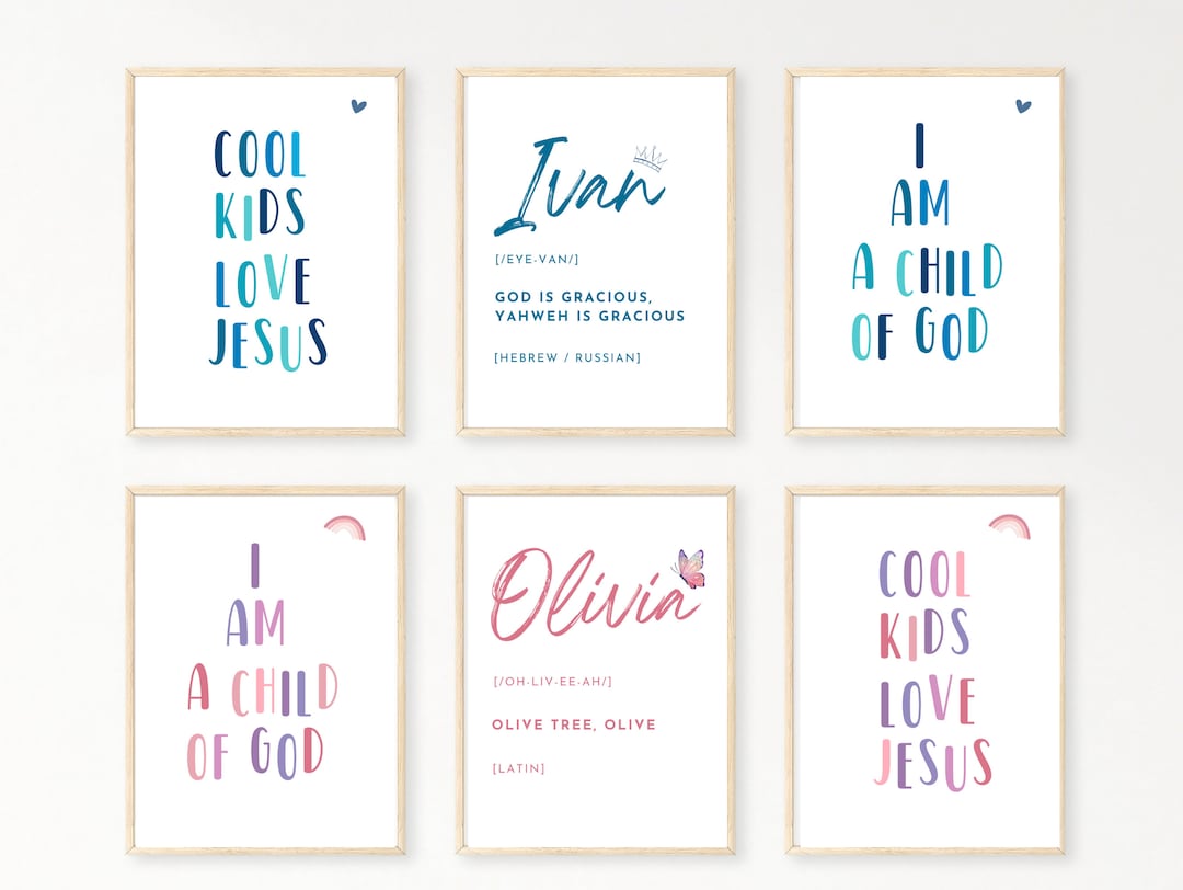 Christian Affirmations Wall Art, Bible Wall Art , Scripture ...