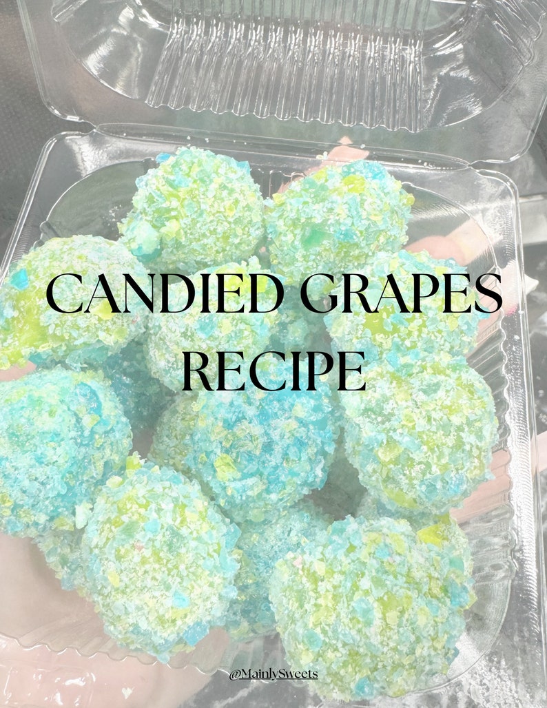 Candy Grape Recipe How to Candy Fruit Recipe Card Digital Download ...