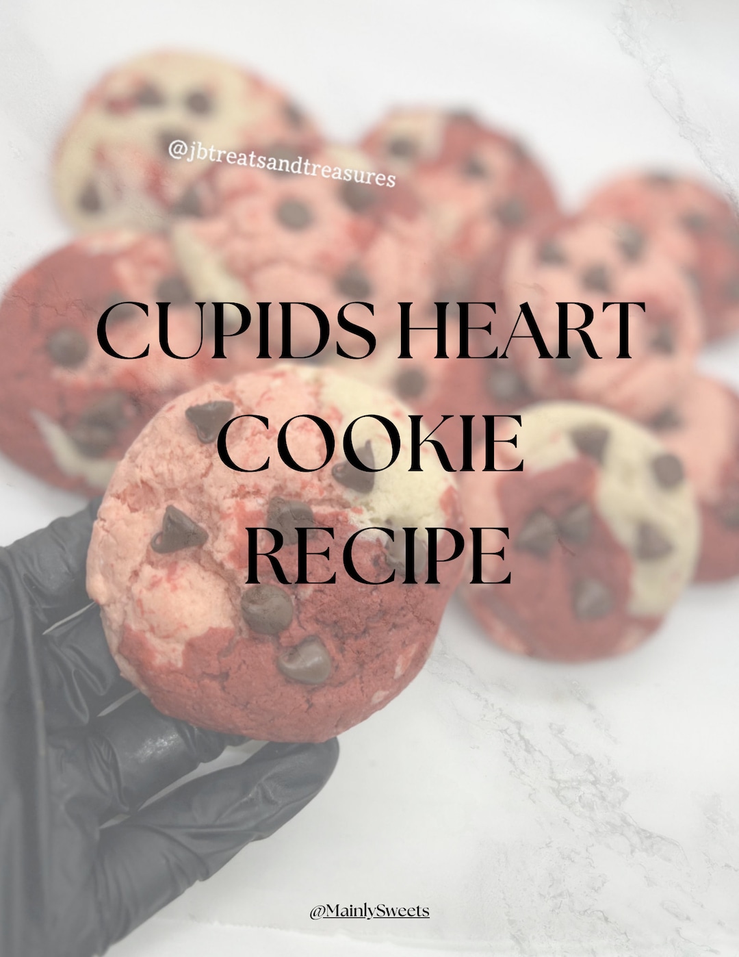 Cupid Heart Cookies Recipe Card Digital Download Baking Cookie Recipes ...