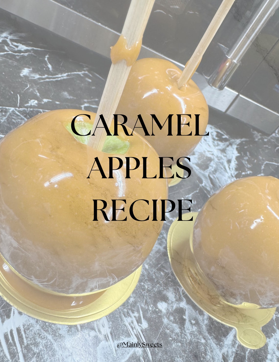 Caramel Apples Recipe Card Digital Recipe Digital Download Caramel ...