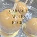 Caramel Apples Recipe Card Digital Recipe Digital Download Caramel ...