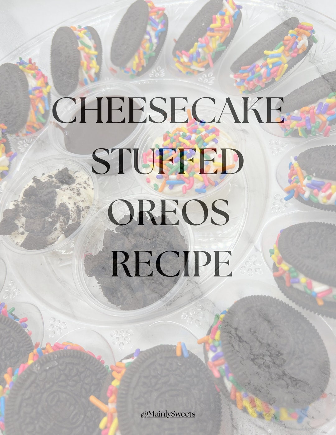 Cheesecake Stuffed Oreos Recipe Card Digital Recipe Digital Download ...