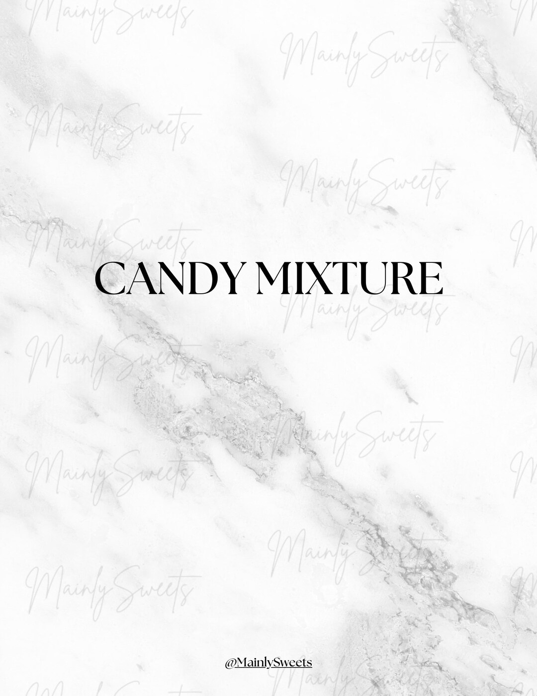 Candy Mixture Recipe How to Candy Fruit Recipe Card Digital Download ...