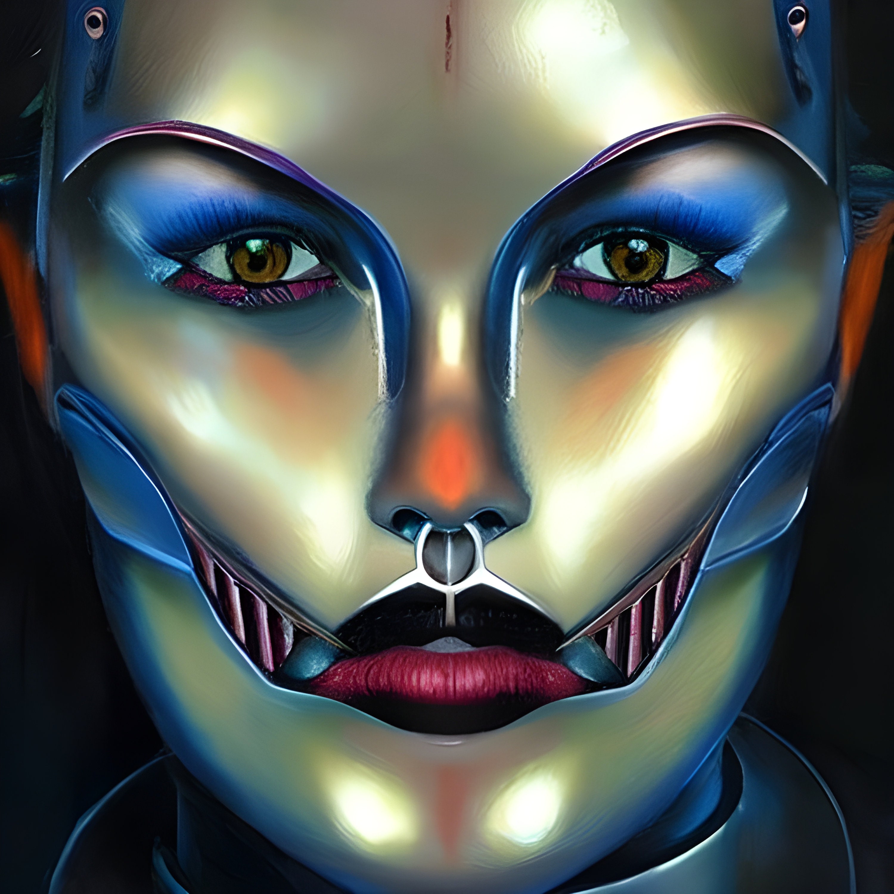 Female Robot Makeup