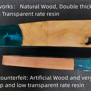 Deep Sea Resin Lamp, Dive With Whale Desk Lamp, Wood Resin Lamp, Epoxy ...