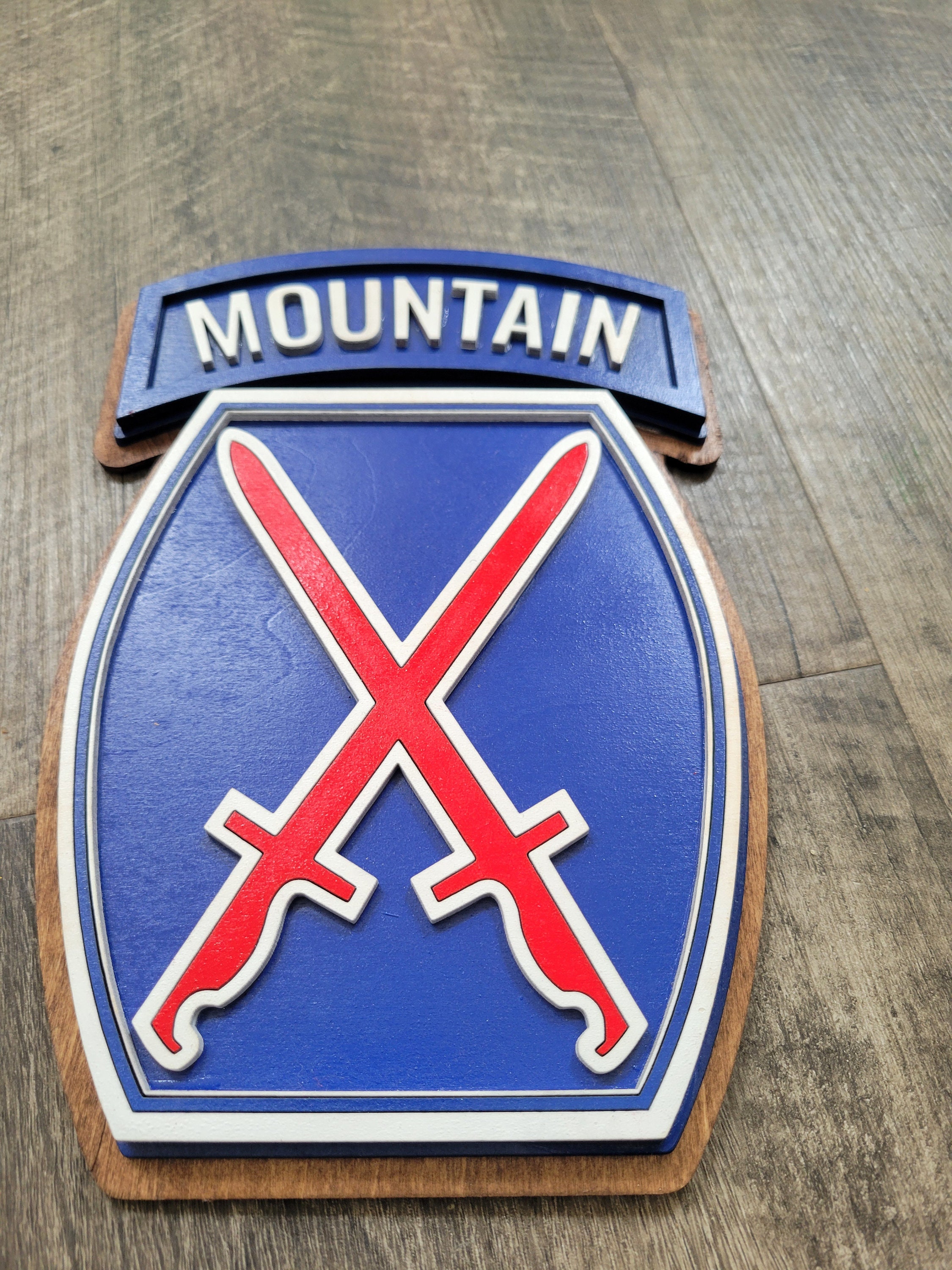 Wooden 10th Mountain Division Patch - Etsy