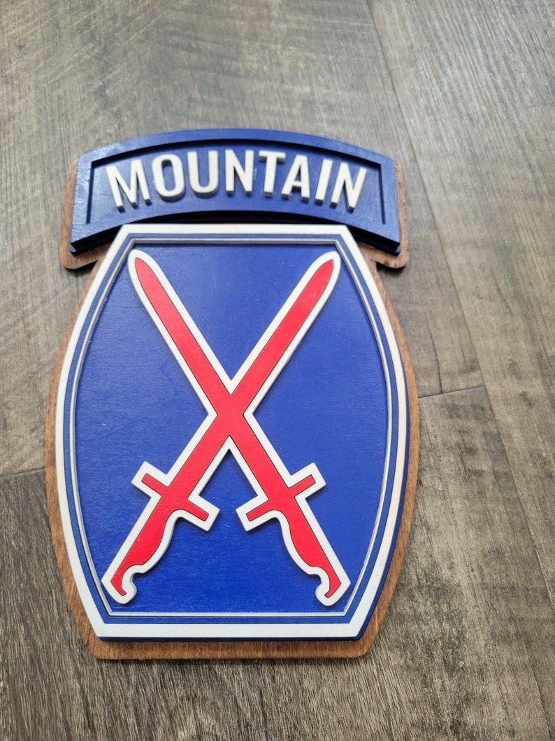 Wooden 10th Mountain Division Patch - Etsy