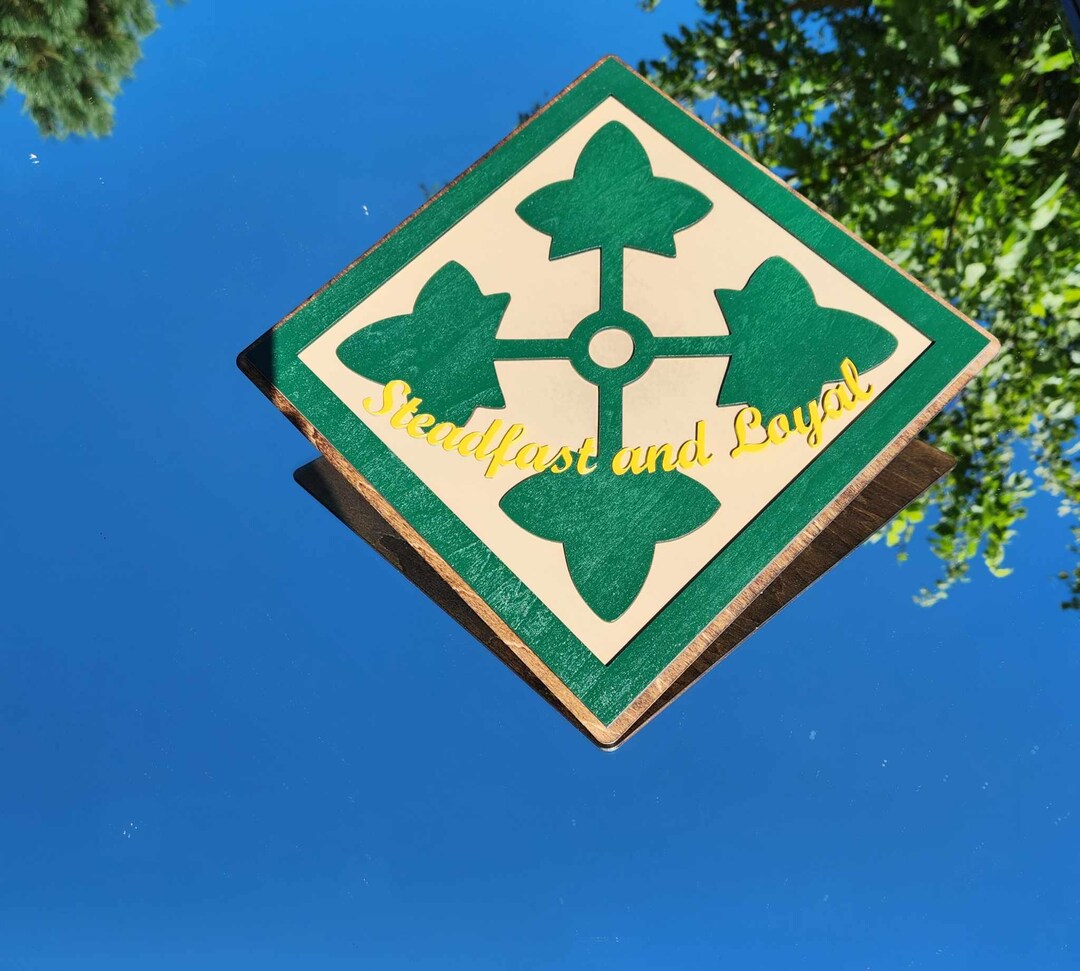 LARGE Wooden 4th Infantry Division Patch - Etsy