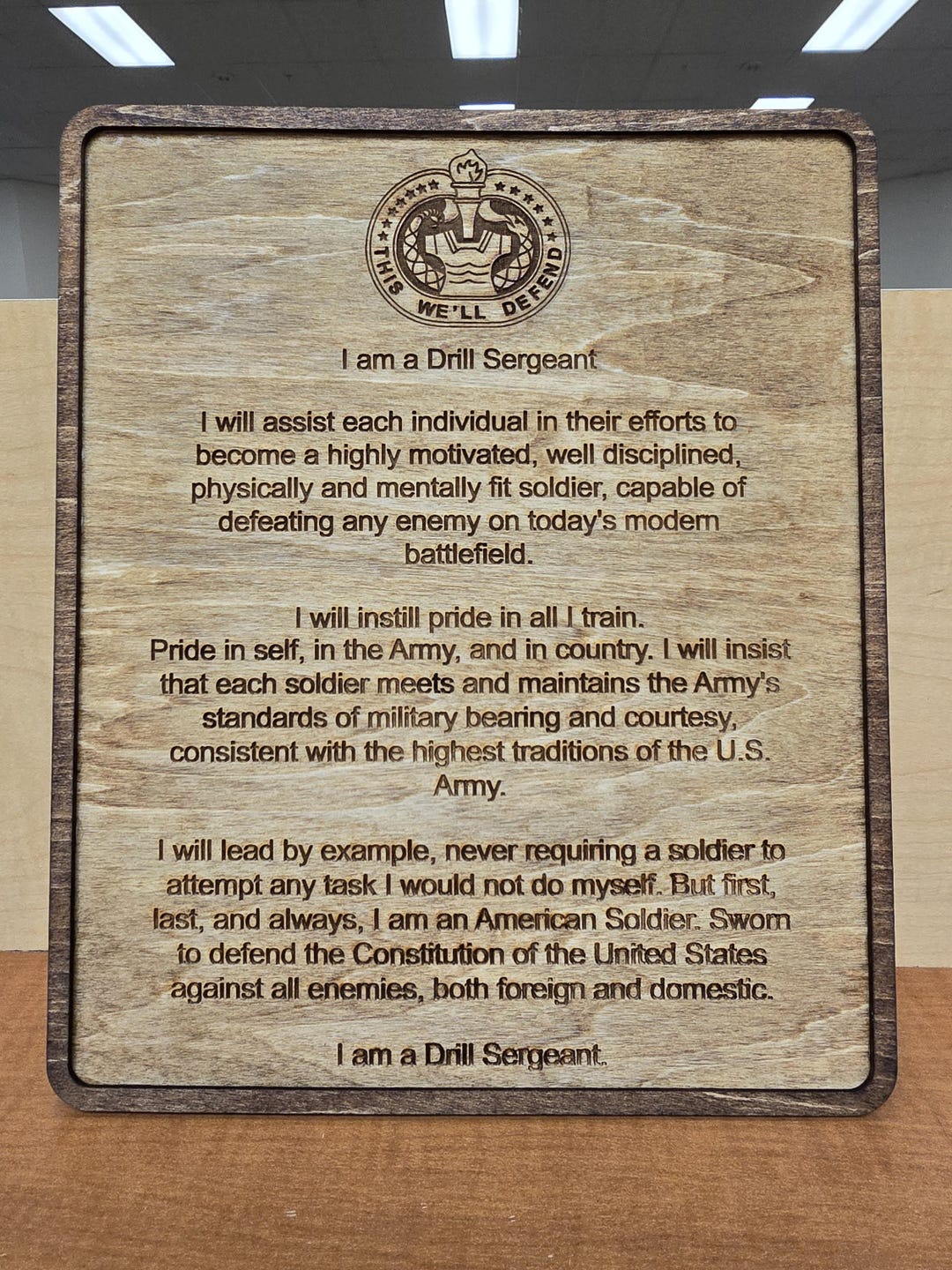 Drill SGT Creed Plaque - Etsy