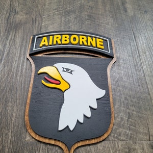 Wooden 101st Airborne Patch - Etsy