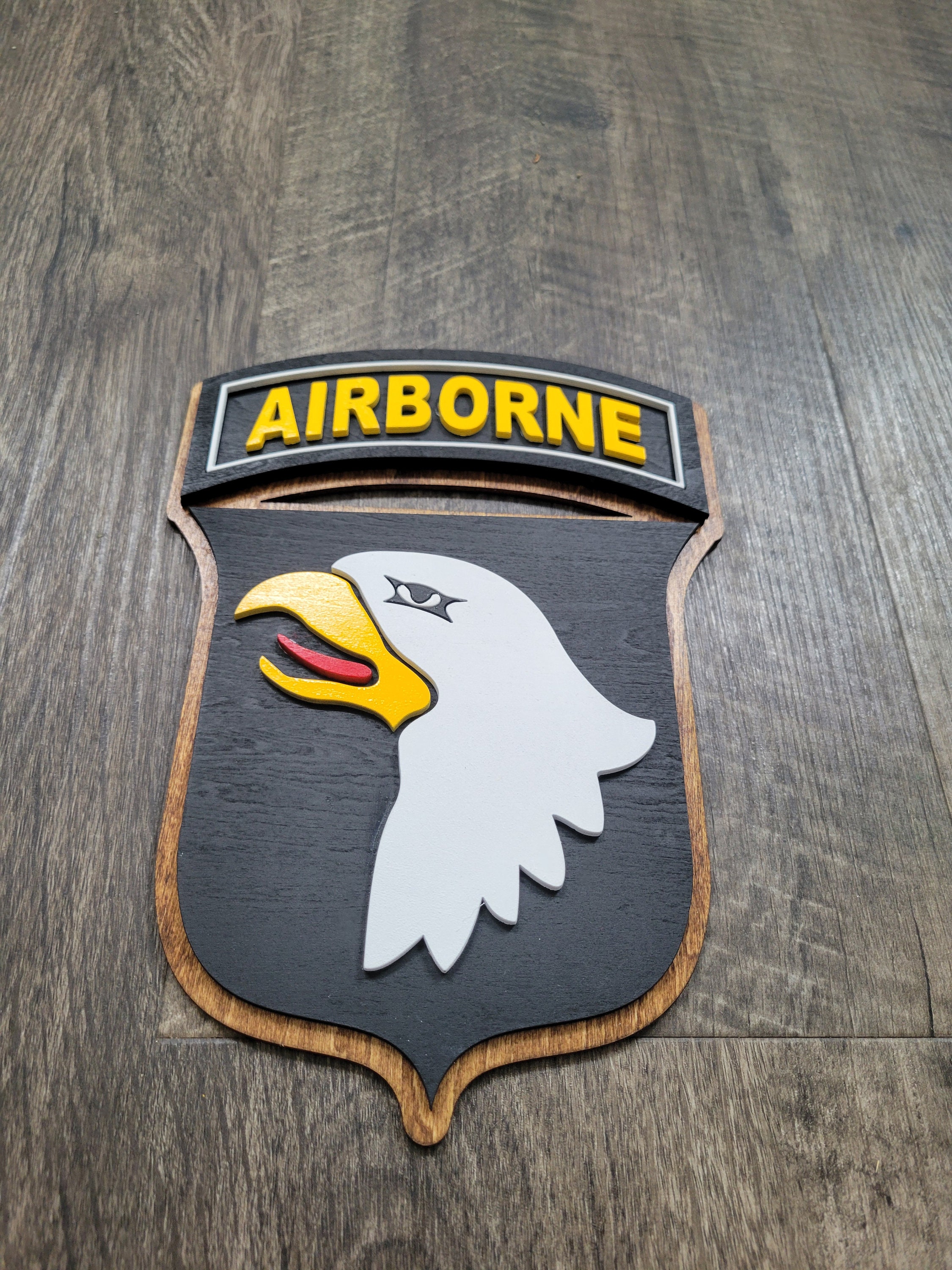 Wooden 101st Airborne Patch - Etsy
