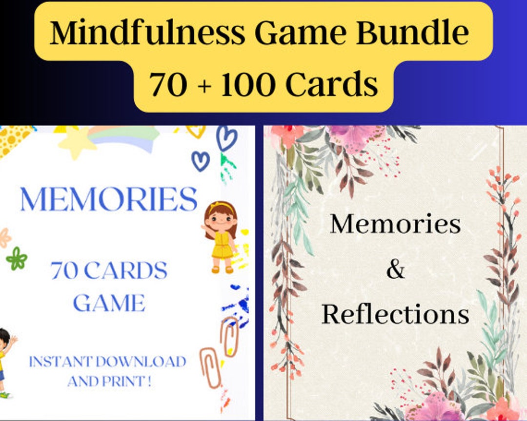 Mindfulness and Memories Cards Game Bundle Provoking - Etsy