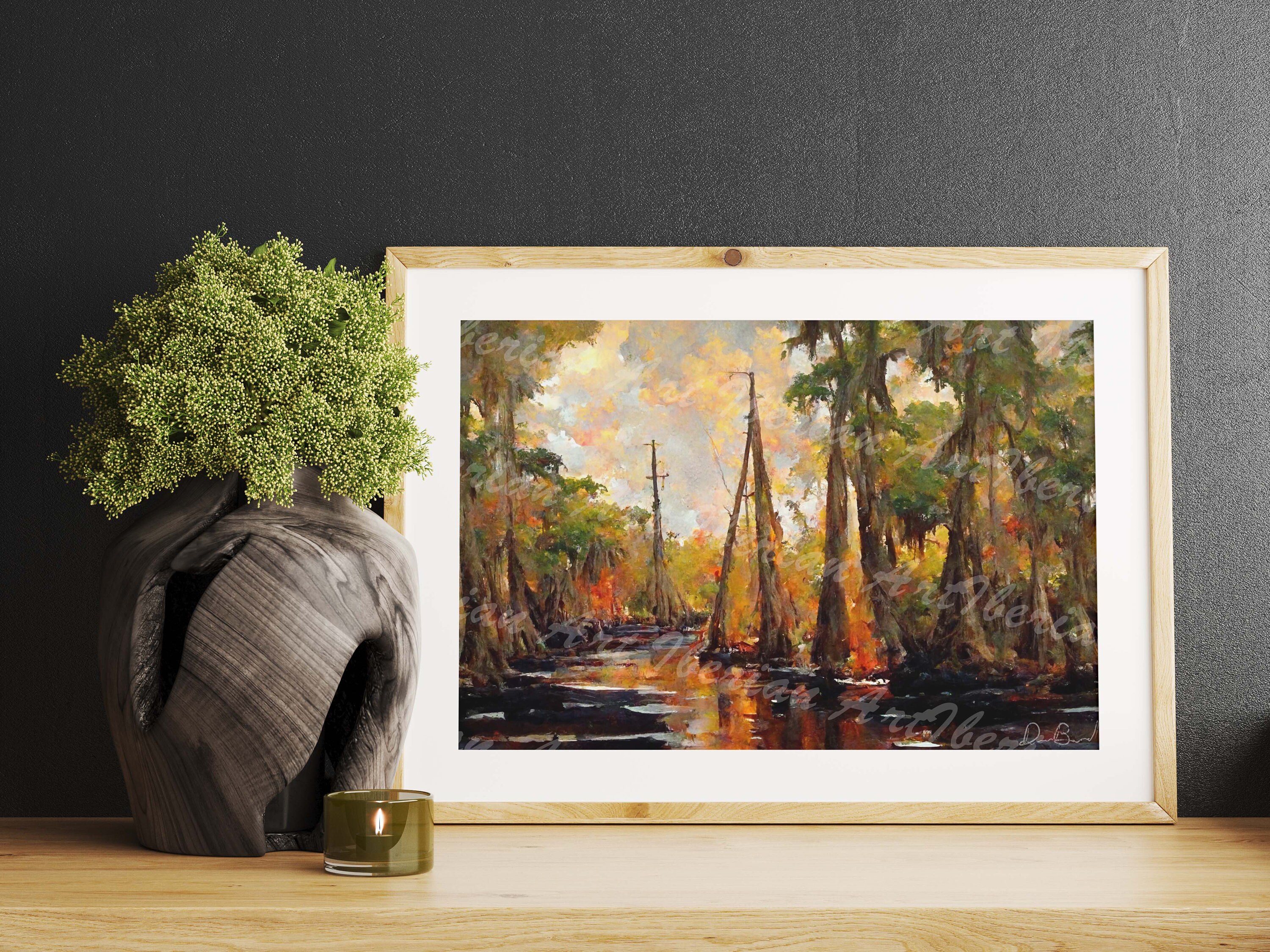 Sunset Swamp, Atchafalaya Basin, Swamp, Bayou, Impressionism, Cajun Art, Louisiana Art - Etsy