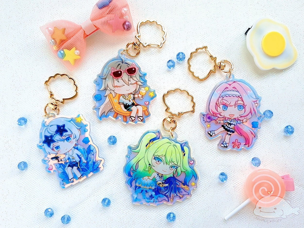Honkai Impact 3rd Flamechaser Summer Acrylic Keychain Charms - Elysia ...