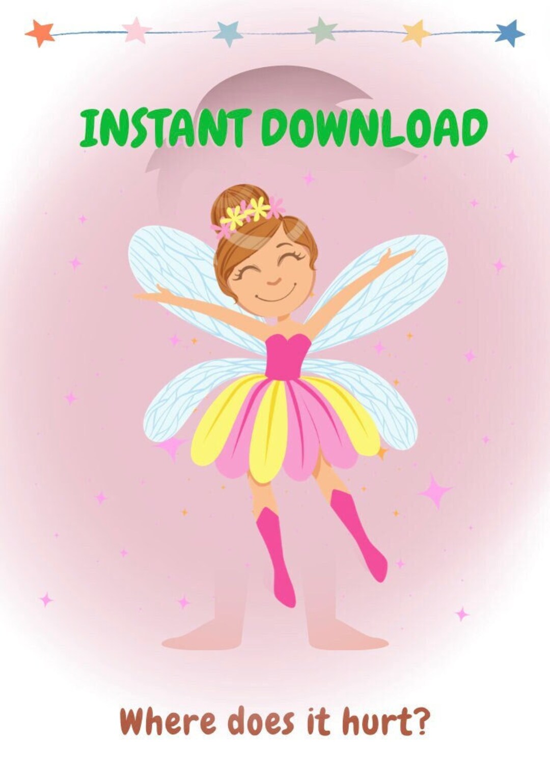 Where Does It Hurt Visual Kid Friendly Aid Point and Learn - Etsy