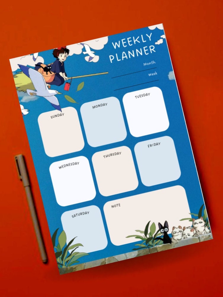 WEEKLY PLANNER, Studio Ghibli Themed, Digital and Printable, Timeless ...