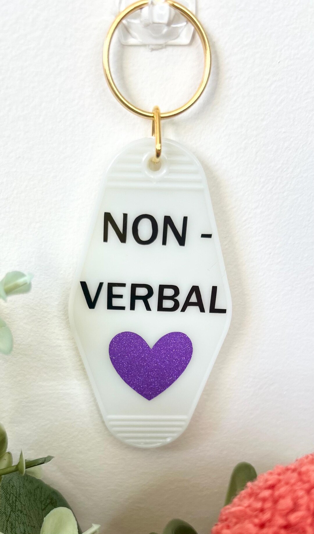 Glow in the Dark Non-verbal Keychain: Autism Awareness Safety Tag - Etsy