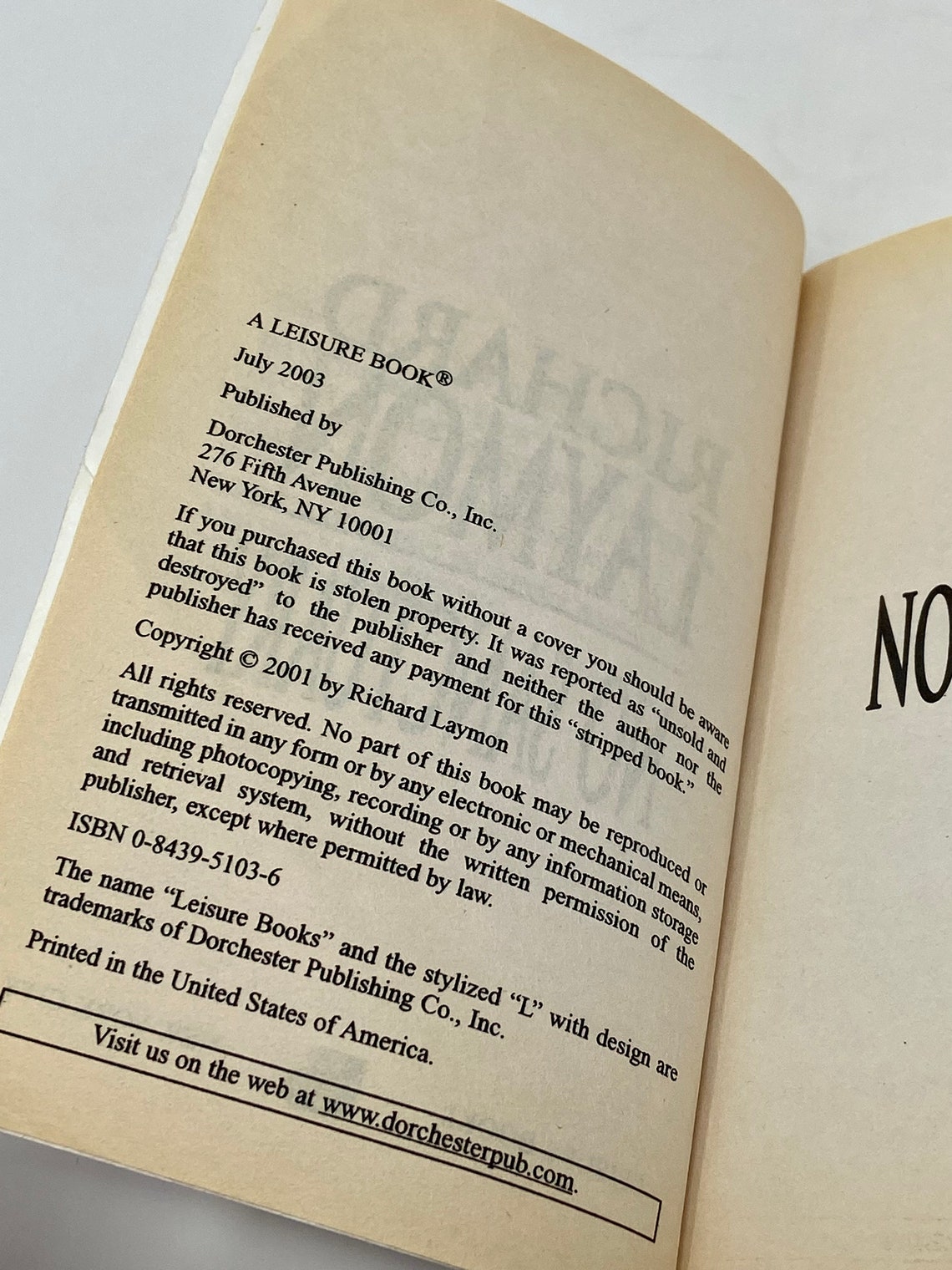 No Sanctuary by Richard Laymon Vintage Splatterpunk Horror Fiction ...