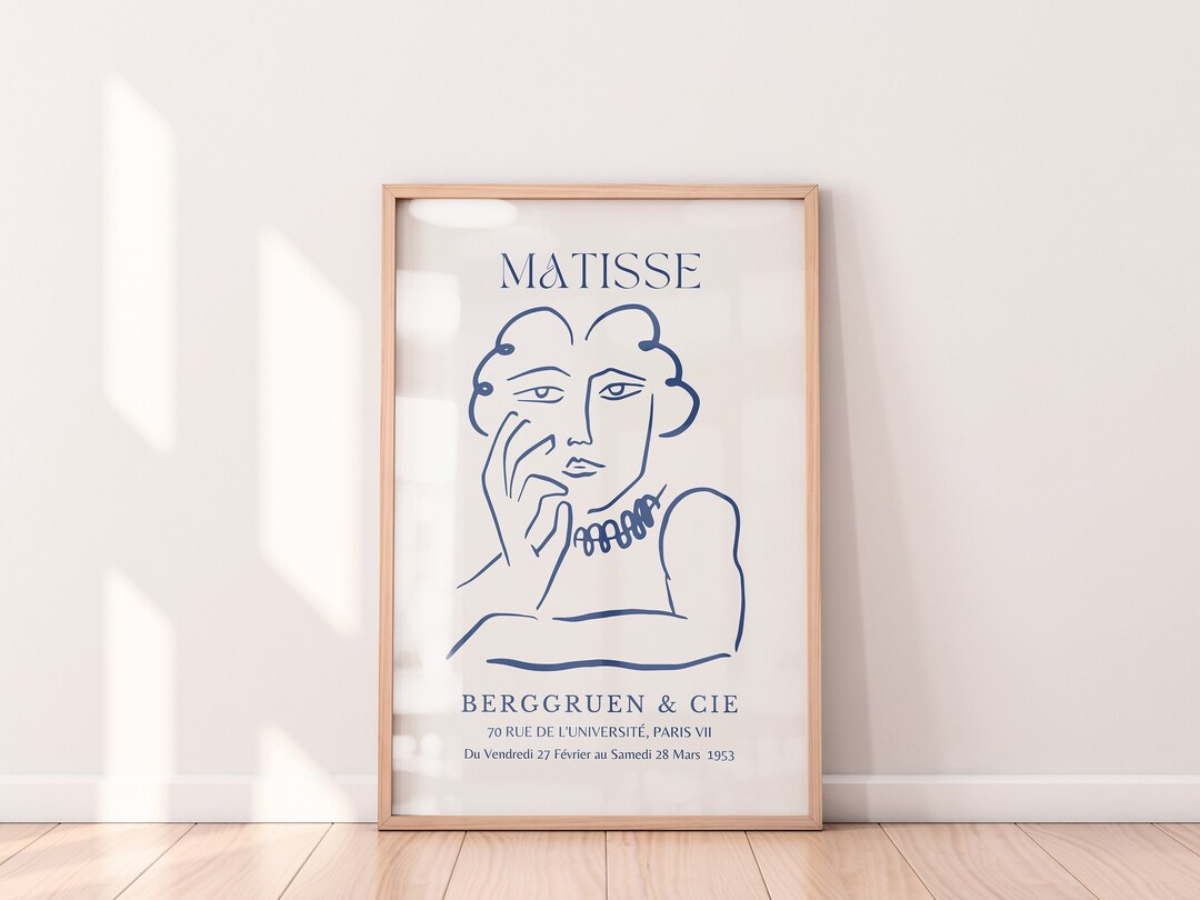 Arte imprimible de Matisse azul, carteles de Matisse azul, arte de ...