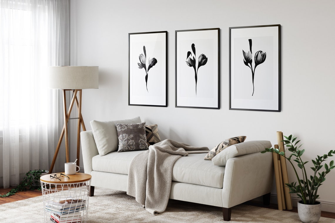 Japandi Wall Art Set of 3 Japandi Art Style Print Botanical - Etsy