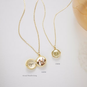 Moon Sun Locket Necklace • Customized Gold Locket • Sunburst Round ...