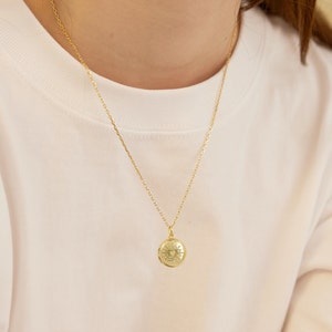 Moon Sun Locket Necklace • Customized Gold Locket • Sunburst Round ...