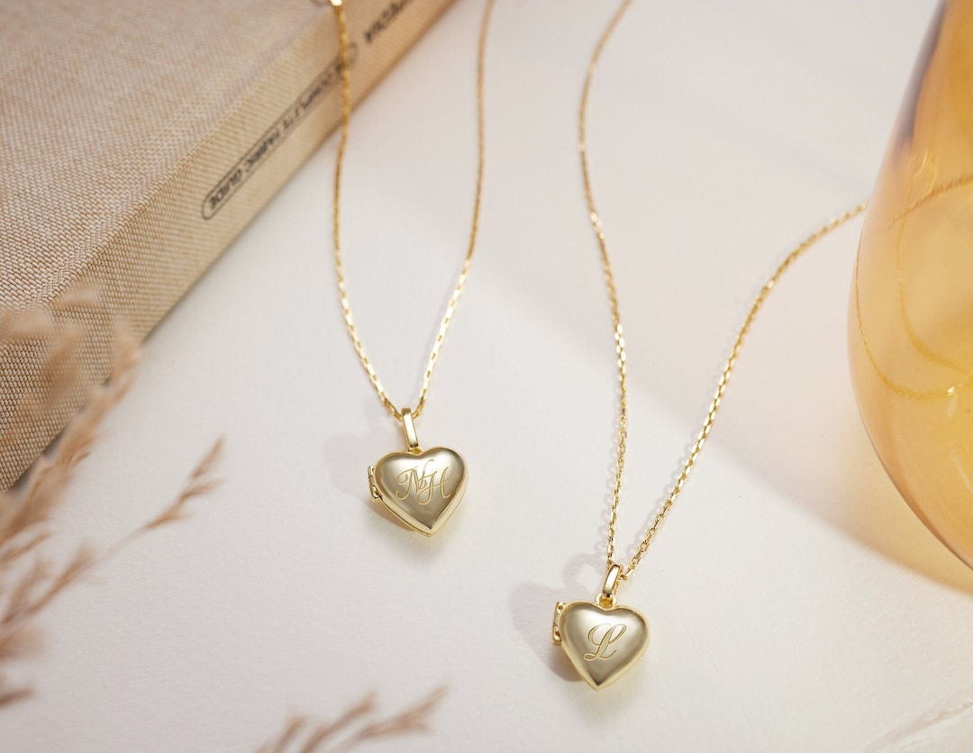 Initial Heart Locket • Customized Locket • Photo Locket • Gifts for Mom ...