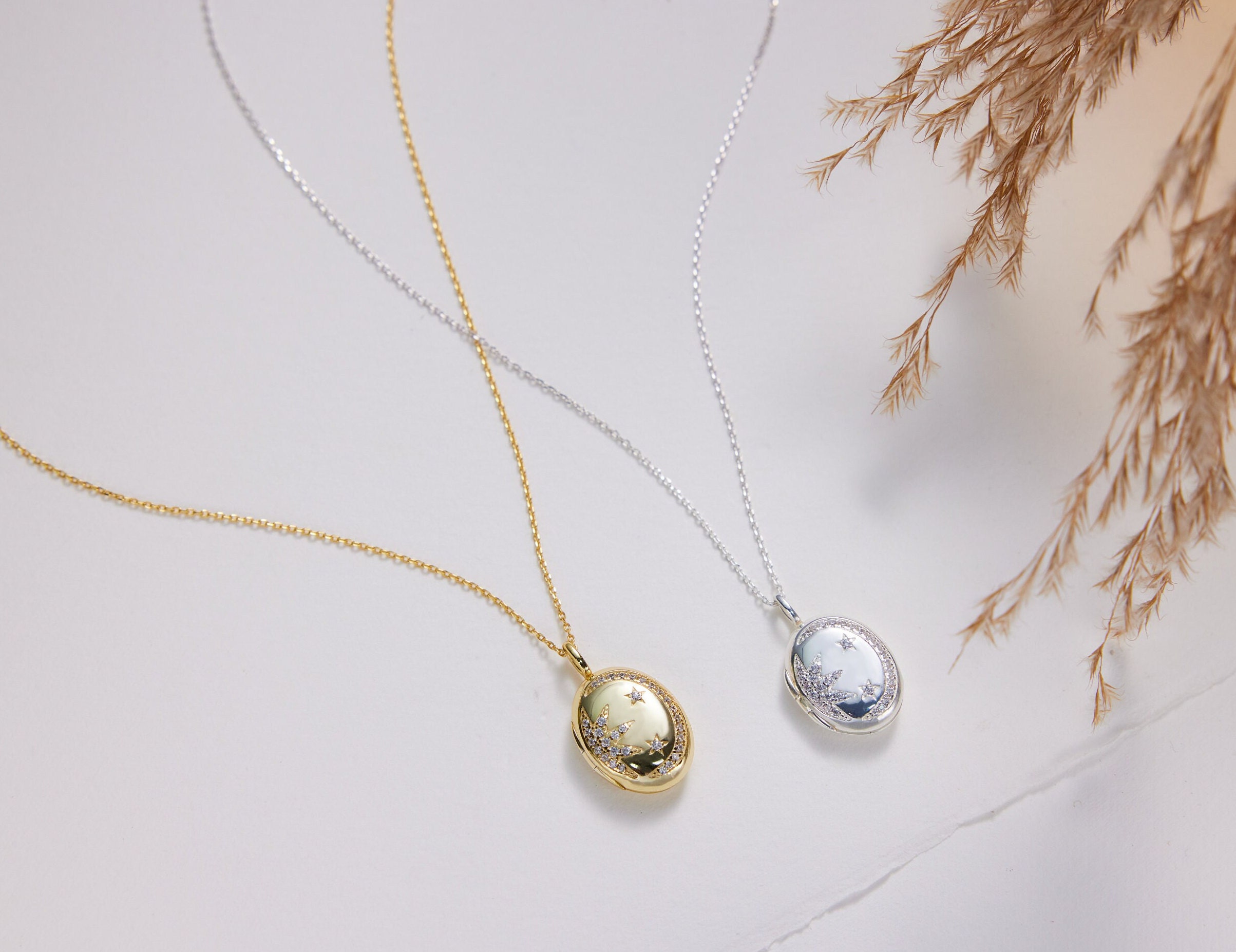 Moon Star Locket • Wedding Locket • Customized Locket • Photo Locket ...