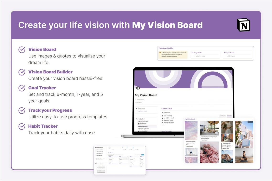 Notion Complete Personal Planner Template Notion Template - Etsy