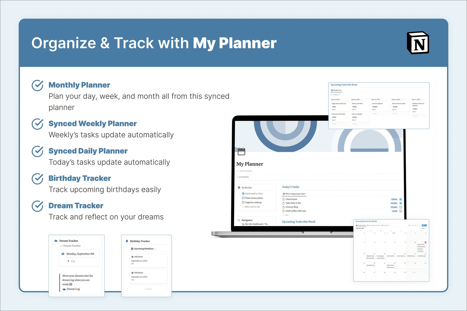 Notion Complete Personal Planner Template Notion Template Customizable ...