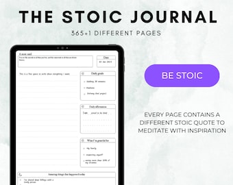 Stoic Journal Template | Daily Quotes, Guided Reflection (PDF) - Etsy