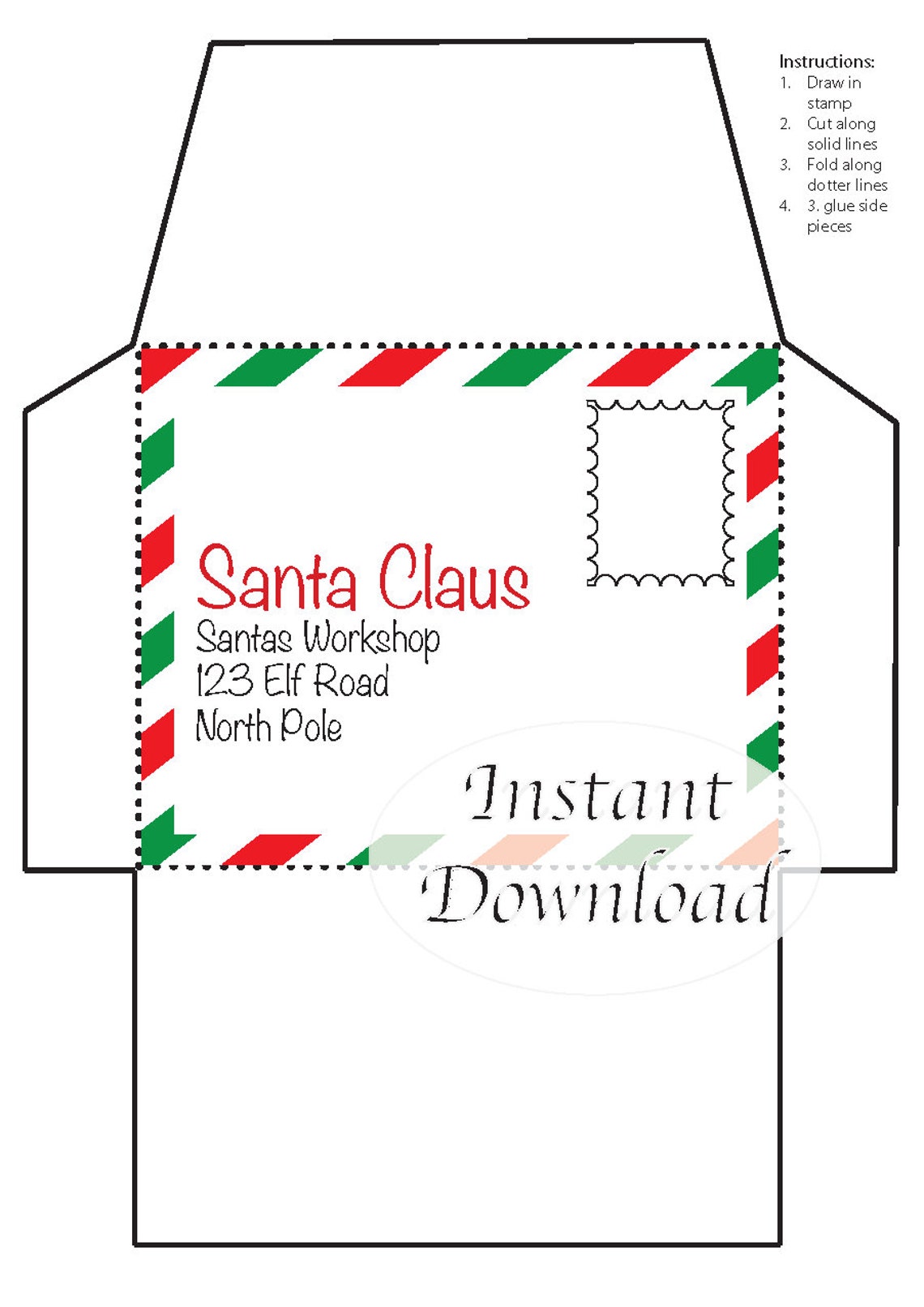 Letter to Santa Pack | Kids Letter to Santa | Envelope | Christmas Wish ...