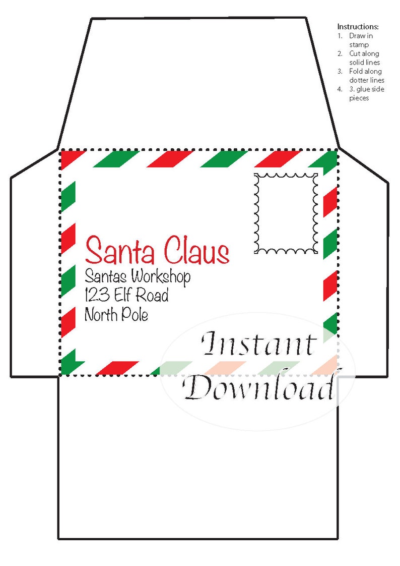 Letter to Santa Pack | Kids Letter to Santa | Envelope | Christmas Wish ...