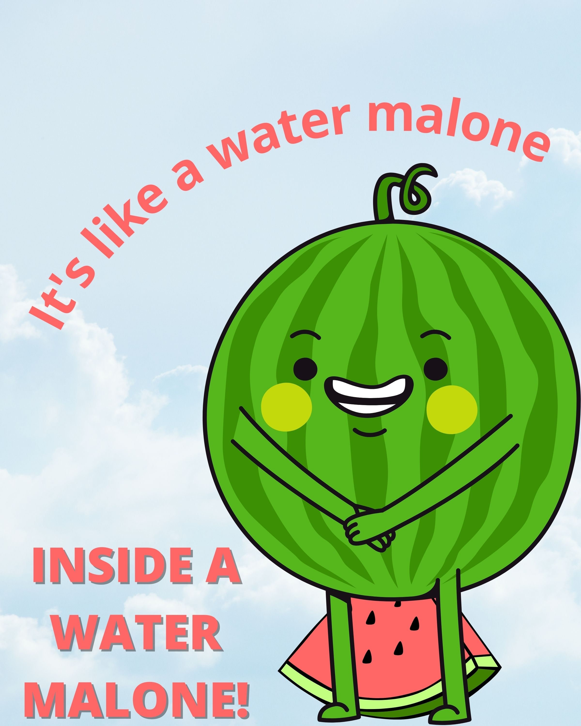 Watermelon Green Meme Digital Download 16x20 Wall Art Funny - Etsy