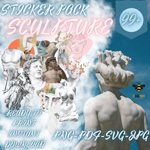 Sculpture Sticker Pack Vintage Aesthetic Sculptures Digital Sticker ...