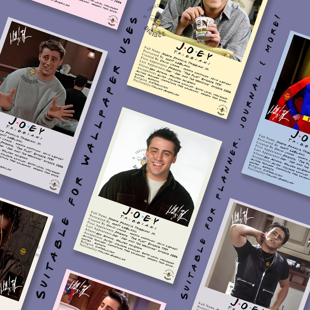 FRIENDS / Joey Tribbiani X15 Poster Bundle Sitcom Series Digital ...