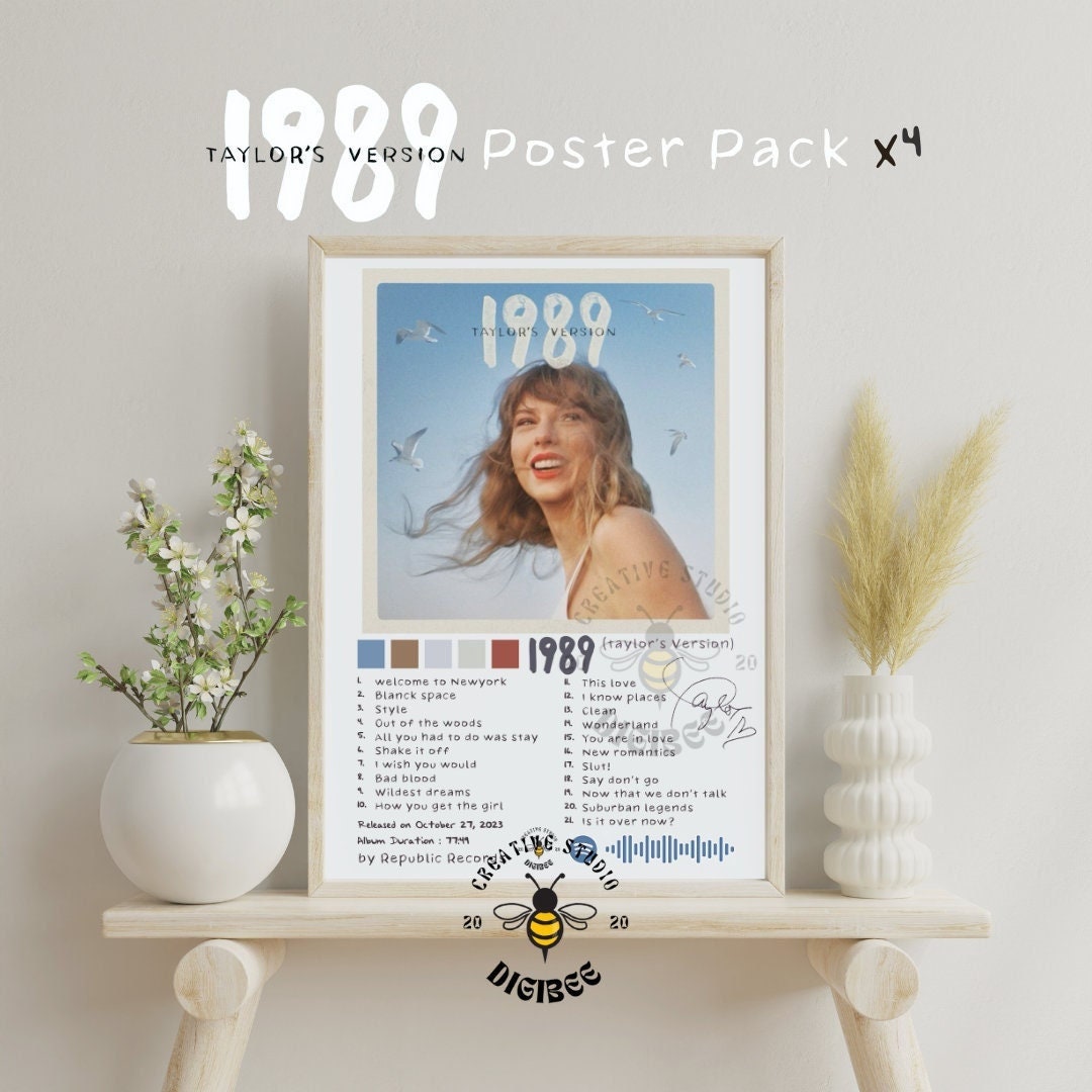 1989 Tv taylor's Version by Taylor Swift / Album Cover Poster Bundle ...