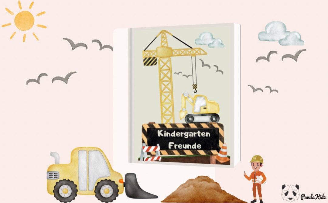 Kindergarten Friends Construction Site: Friends Book for Kindergarten ...