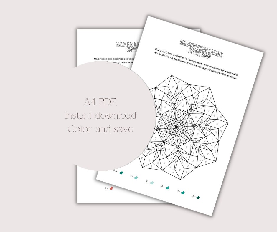 Saving Challenge, Coloring Saving Challenge, Fun Saving Challenge, Best ...