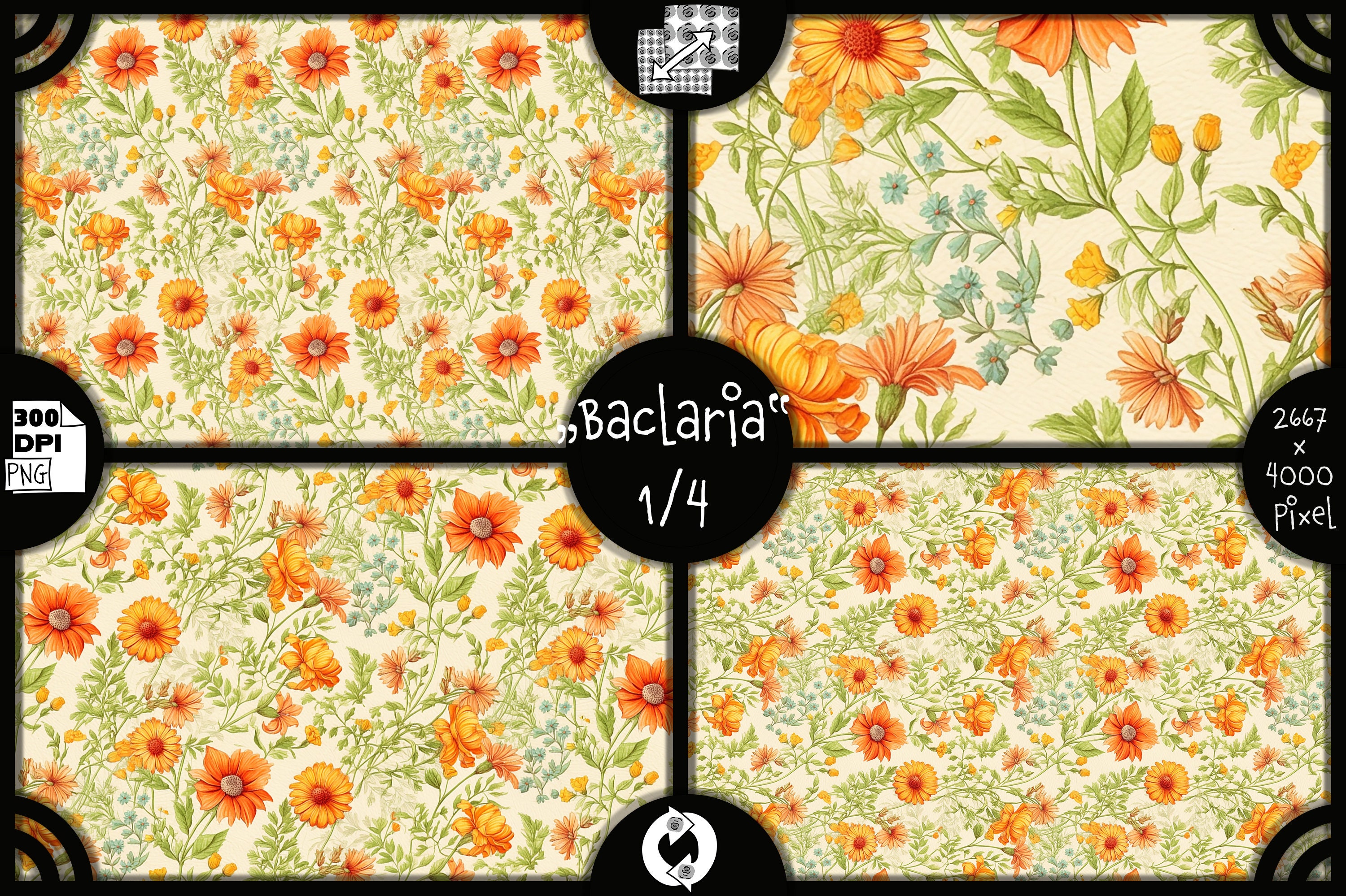 4 Seamless Patterns for Your Print-on-demand Products and More Instant ...