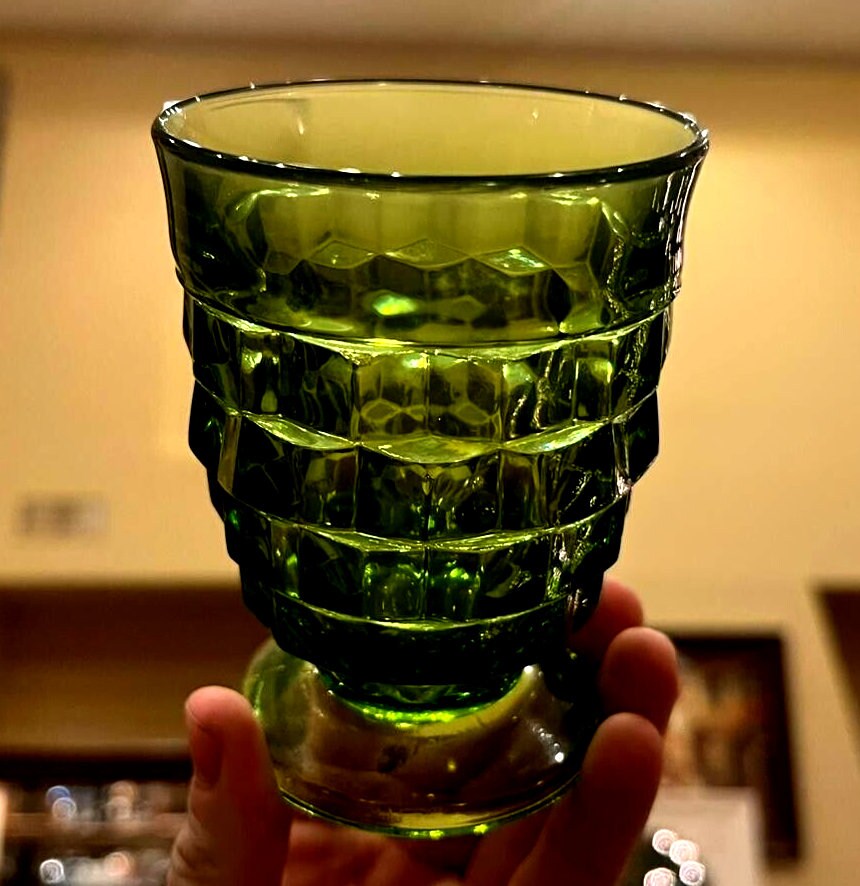 Vintage Indiana Colony Glass Cubist Colony Whitehall Pitcher W 5 ...